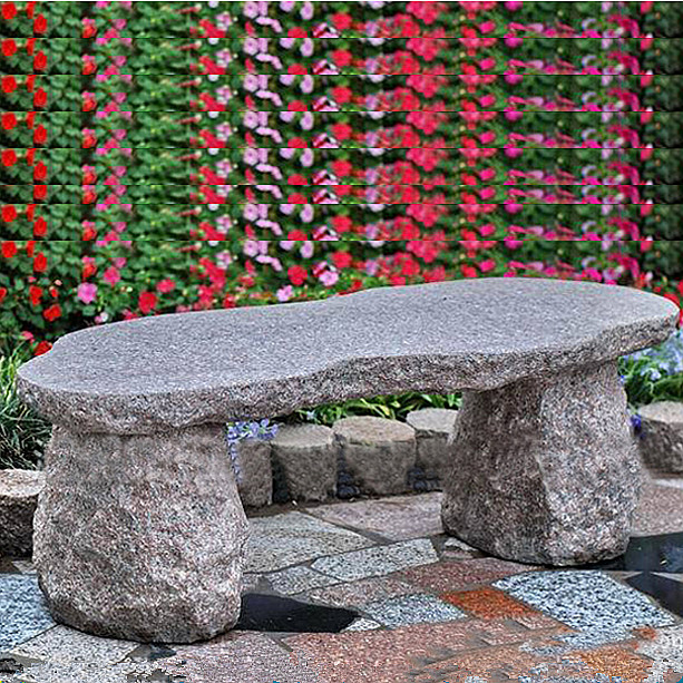 Wholesale Granite custom size carved stone bench for park decor factory ...